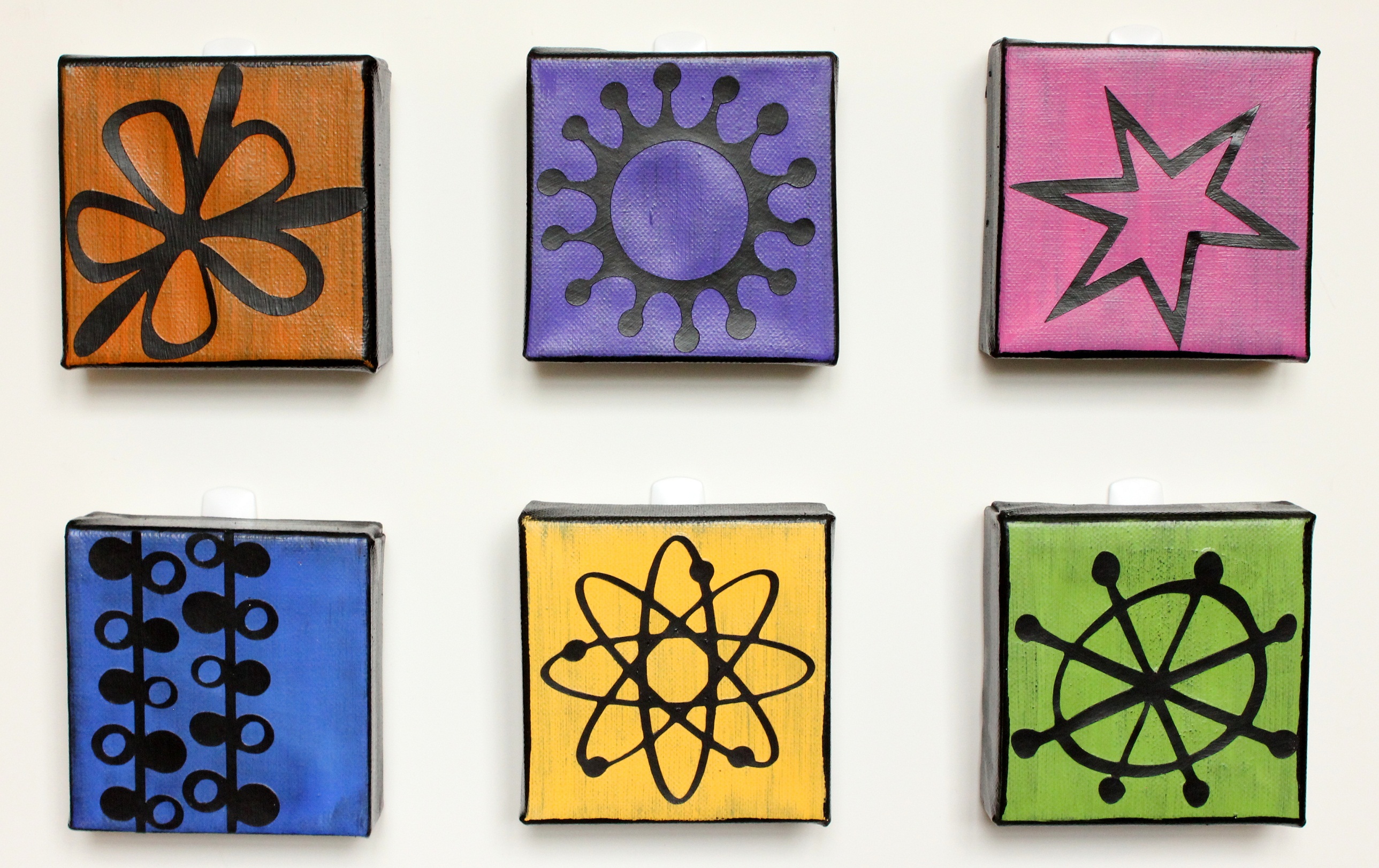 Atom Art Block- Modern Atomic- on Luulla